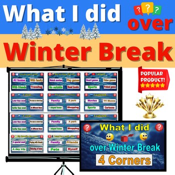 What I did over Winter Break, 4 Corners Game Activity Digital Slideshow