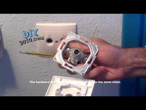How to install or replace a Coaxial TV antenna Socket Outlet | TV Antenna Socket Installation