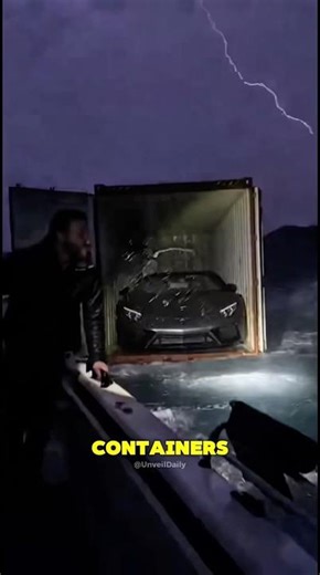 Would You Open a Floating Shipping Container? 😳🌊