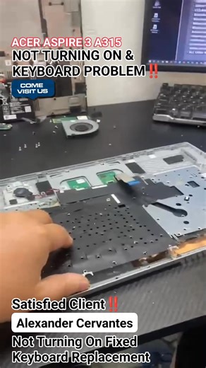 Acer Aspire 3 A315 Not Turning On. Keyboard Problem. Not Turning On Fixed | Keyboard Replacement. #Acer #AcerLaptop #AcerAspire3A315 #laptoprepair #LaptopRepairService #vtcomphonerorepairservices #vtcomphoneromaragondonbranch #vtcomphoneroshop Erika Franza Bautista-Torres Alexander Cervantes | Van Eindree Torres