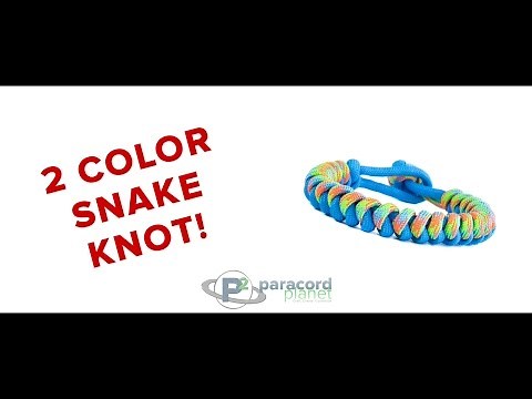 Paracord Tutorial: How To Make A 2 Color Snake Knot Bracelet