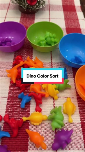 Dinosaur Color Sorting Game for Toddler Learning