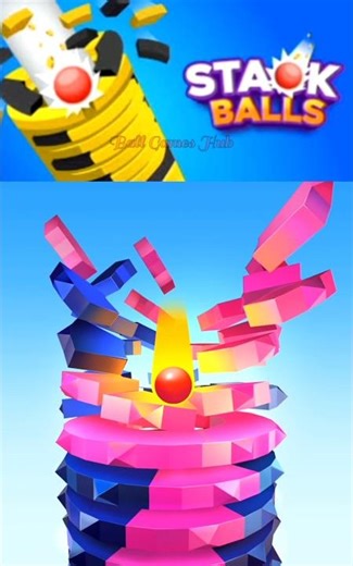 ⚪ Stack Balls Ultimate Smash! 💥 | Super Satisfying Game #Shorts #ballgameshub