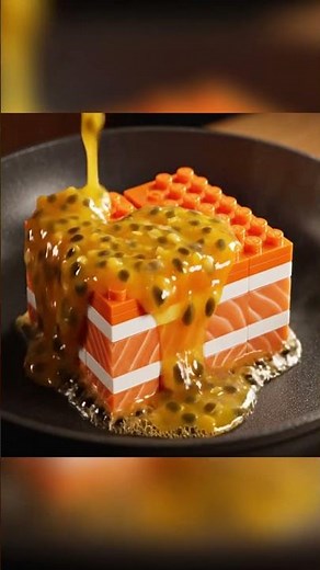 LEGO Stop Motion Cooking ASMR🐟 Real Life Salmon Dishes Made with LEGO