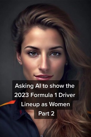 Asking AI to show the 2023 Formula 1 Driver Lineup as Women - Part 2 #formula1 #f1 #f1tiktok #racing #carracing #genderswap #midjourney #ai #aiart #fyp #hotgirls