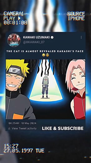 THE CAT IS ALMOST REVEALED KAKASHI'S FACE 🤣 #naruto #animeedit #narutoedit #shortvideo #viralshorts