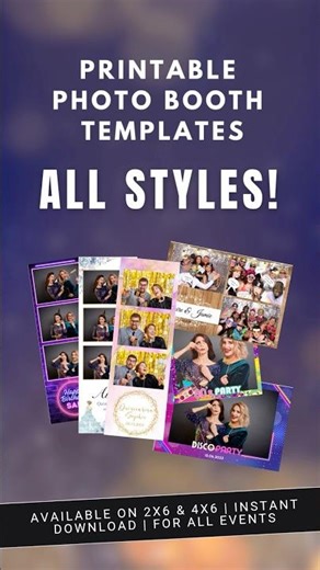 📸✨ Upgrade your Photo Booth with Great Printable Templates! #photobooth #shorts