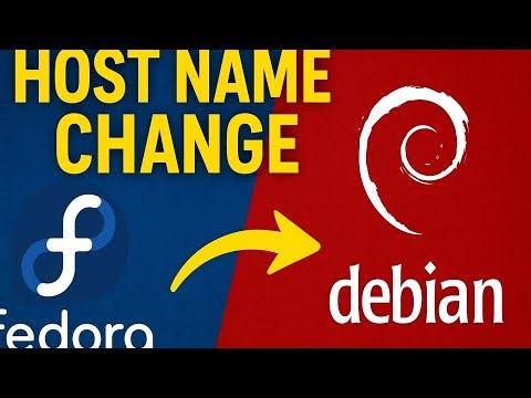 How to host name change fedora and debian
