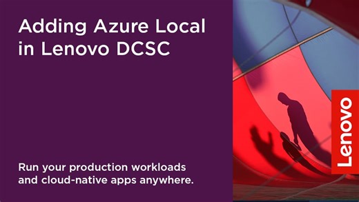 Adding Azure Local in Lenovo DCSC