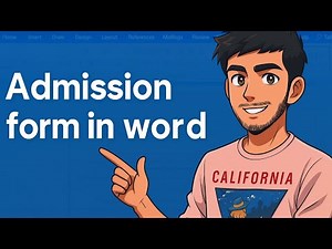 Create Admission Form in MS Word | Step-by-Step Tutorial for Beginners.