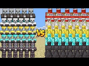 ALL ILLAGERS VS ALL GOLEM CASTLE | EPIC BATTLE MINECRAFT