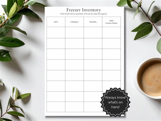 Freezer Inventory Printable | Freezer Food Tracker | Kitchen Organization | Printable PDF | Goodnotes Friendly - Etsy UK