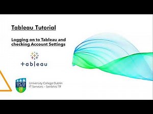 Logging on and Account Settings in Tableau