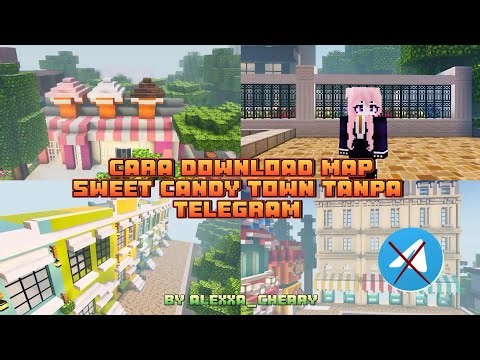 ₊˚ʚ 🌷🍭Cara download map sweet candy town V2 tanpa telee😱‼️#kawaiworld #minecraft