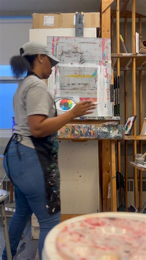 4.7K views · 86 reactions | Today we had to make a color wheel in any design we wish. I chose to put it inside an eye, because we all see differently, based on how our brain and eyes process light signals. FYI before y’all get to critiquing, I am not a painter, or sketch artist, digital art is my major, I just have to take other art classes for my BA. | Tashena Nicole | Facebook