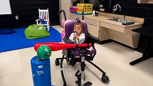 Maryam playing adaptive baseball! 😍 How cool is this adaptive PE the school provides for the girls? 🥹 | Our Little M&Ms