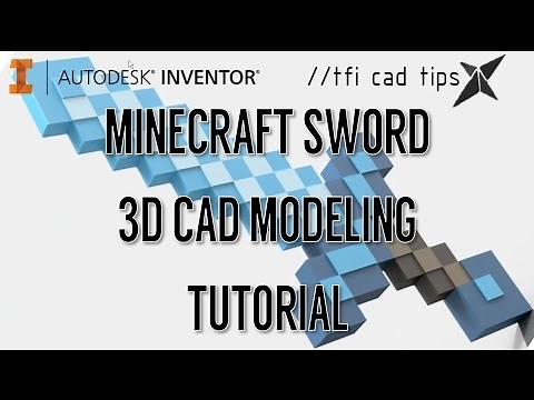 3D Modeling a Minecraft Sword Tutorial | Autodesk Inventor