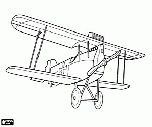 Monoplane, 1st World War coloring page printable game