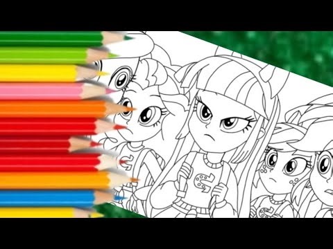 My little pony EG mane 6 coloring book MLP coloring pages for kids