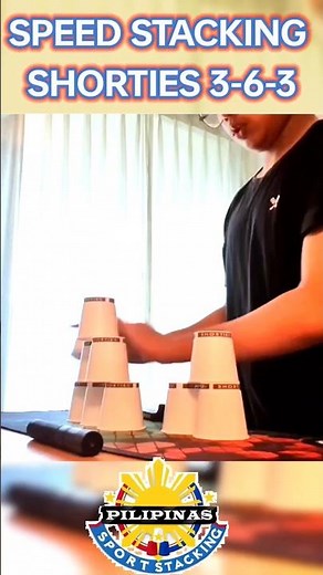 Speed of Cup Stacking: Shorties 3-6-3 in 2.152 Seconds! #sportstacking #speed #shorts