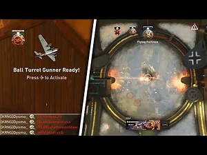 HIGHEST SCORESTREAK IN COD WW2! INSANE TRIPLE BALL TURRET GUNNER GAMEPLAY w/ VICIOUS MEDAL!