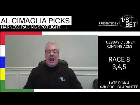 Al Cimaglia: Running Aces Harness Pick 4 Analysis | Tuesday, June 24, 2025