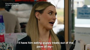 Can Scarlett (Pascal Lamothe-Kipnes) overcome a jealous competitor (Kathryn Davis) to find success with her puppy treat business—and perhaps a new love? Find out Saturday in the all new "Everything Puppies" as Countdown to Summer continues on Hallmark Channel! | Hallmark Channel