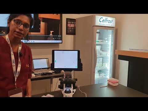HO 132 Dr Shalini from Bihar is demonstrating the Pre wash Semen Sample for Micrfluidics Technique