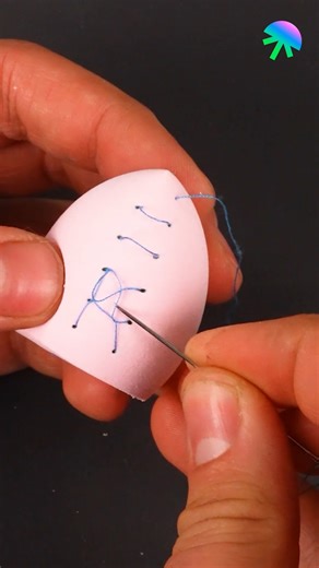 Stitching trick with a beauty blender | Magic Hands Creations