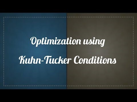 Optimization using Kuhn-Tucker Conditions || Optimization Techniques || jntuk 2-2