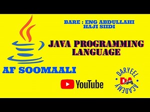 #2 How to run first program in java (Af soomaali) by Mr. Abdullahi Haji Sidi