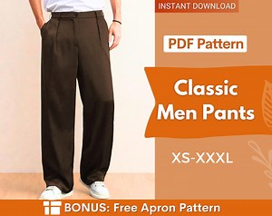 Men Pants Pattern | Men Trousers Sewing Pattern | Sewing Pattern for Men | Pants With Pockets | Men's Sewing Pattern | Straight Leg Pants - Etsy UK