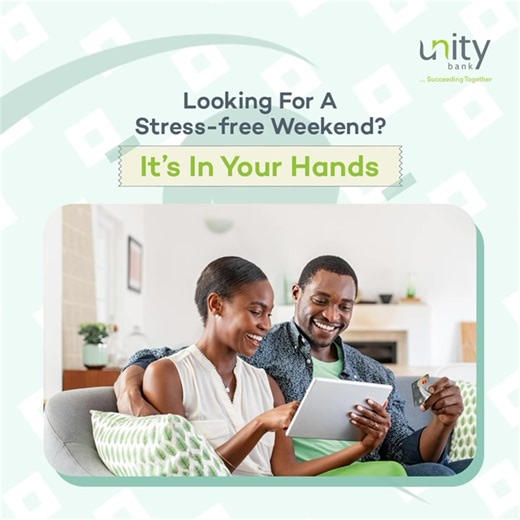 If you're looking to fund your weekend lifestyle or shop online from the comfort of your home, use any Unity card that meets your needs. This way, you enjoy stress-free local or international transactions. #SucceedingTogether #Weekend #TGIF | Unity Bank Plc