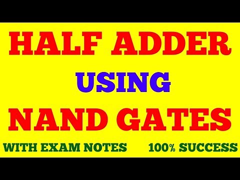 HALF ADDER USING NAND GATES || DIGITAL ELECTRONICS || WITH EXAM NOTES ||