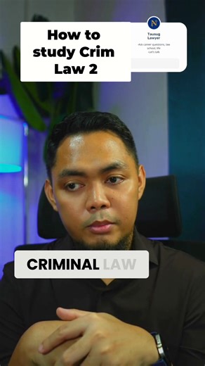 Izza G shares advice on how to study Criminal Law 2 effectively. Focus on the basics from Criminal Law 1, especially intent and other core concepts. Having a solid foundation is key to understanding Crim Law 2. #CriminalLaw #LawSchool #StudyTips #LegalAdvice | Atty. Alman-Najar Namla