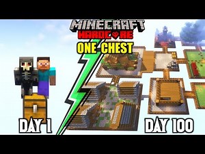 We Survived 100 Days In ONE CHEST Only World In Minecraft Hardcore | 100 Days | LordN Gaming