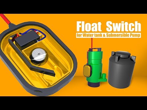 How does a float switch work in a tank and submersible pump | Float Switch working animation