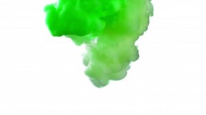 Super Slow Motion Coloured Inks Water Isolated White Background Filmed