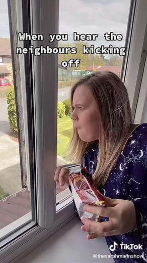 who doesn’t love a good nose out the window when the neighbours are booting off 😂 #nosyneighborsbelike #arguments #nosy #nosypeople #nosyneighbor