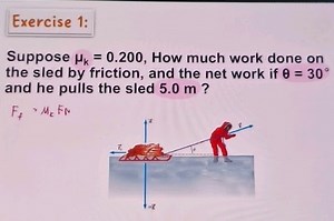 Exercise 1:Suppose \mu_{\mathrm{k}}=0.200, How much work done ... | Filo