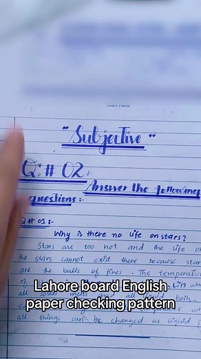 Lahore Board English Paper Checking Pattern Explained