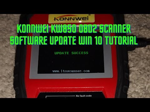 Software update OBD2 KONNWEI KW850 scanner or similar model using WIN 10 on a laptop or desktop PC
