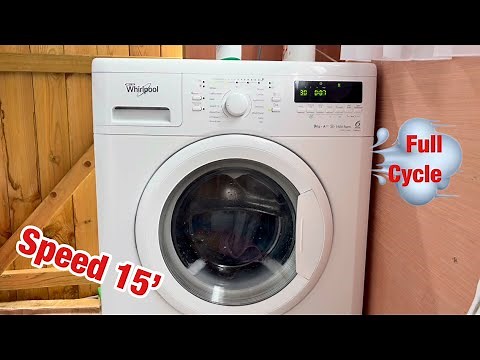Whirlpool 6th sense WWDC9440 washing machine || Speed 15’ @ 30° FULL CYCLE!