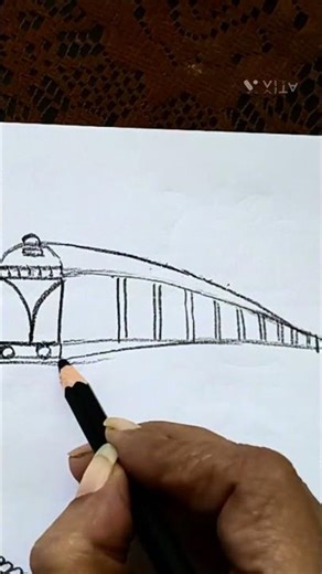 Easy Train Drawing Step by Step | Pencil Sketch #shorts