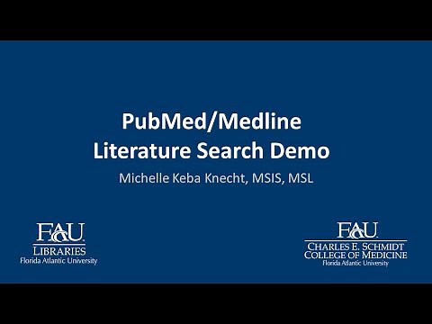 PubMed/Medline Literature Search Demo