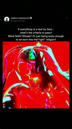 CONSPIRACYTALKING on Instagram: "Think about it. If life is a divine exam, where’s the syllabus? Is it faith? Good deeds? Belief in the right prophet? Being born in the right place at the right time? Billions of people follow different rulebooks, all claiming to be the “correct” one. Most inherit their faith by geography, not choice. So what’s the test—devotion, or birthplace? And if God is all-knowing, He already knows if you’ll pass or fail before you’re born. So is it a test… or a script? May