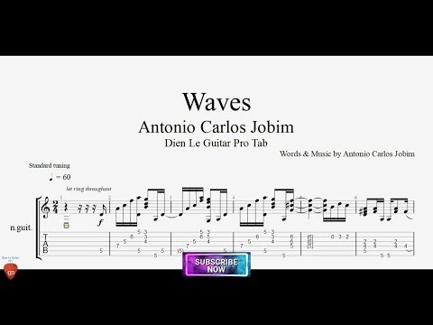 Waves by Antonio Carlos Jobim Guitar Tutorial with TABs