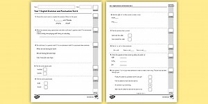 Year 1 English Grammar and Punctuation Test 6