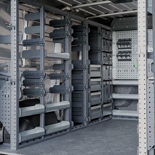 Your van could look like this- clean, organized, and strategically designed.