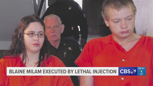 Blaine Milam executed Thursday by lethal injection